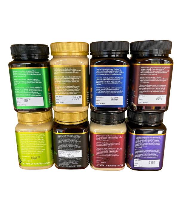 Native Honey Variety 8-Pack | 100% Native NZ Honey | Mountain Gold ...